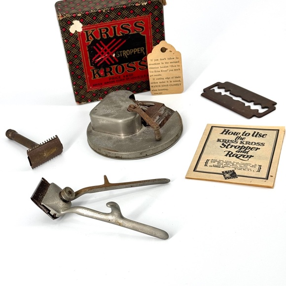 kriss kross | Bath | Antique 92s Kriss Kross Stropper Razor Blade ...